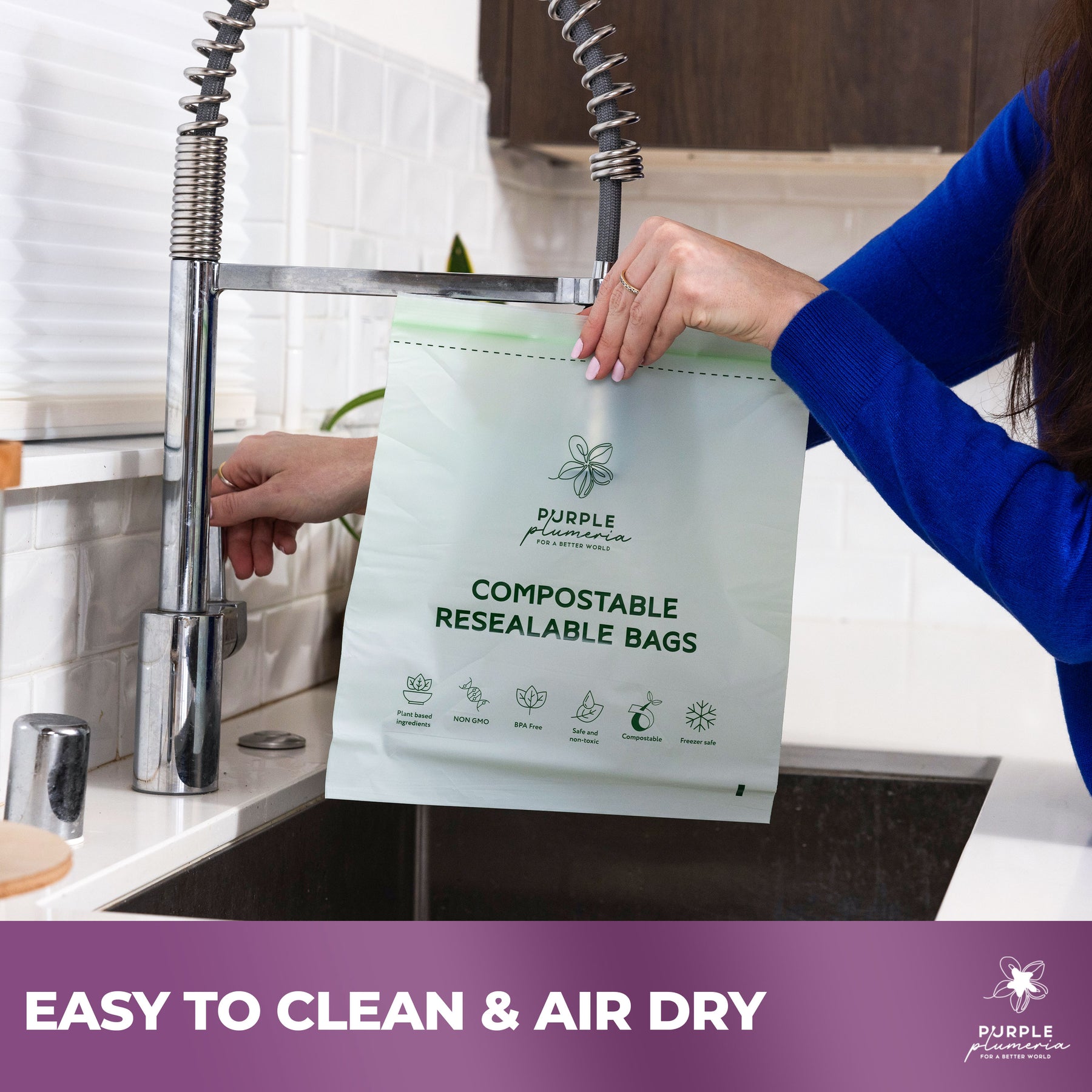 Eco-Friendly Compostable Ziplock Bags | PurplePlumeria