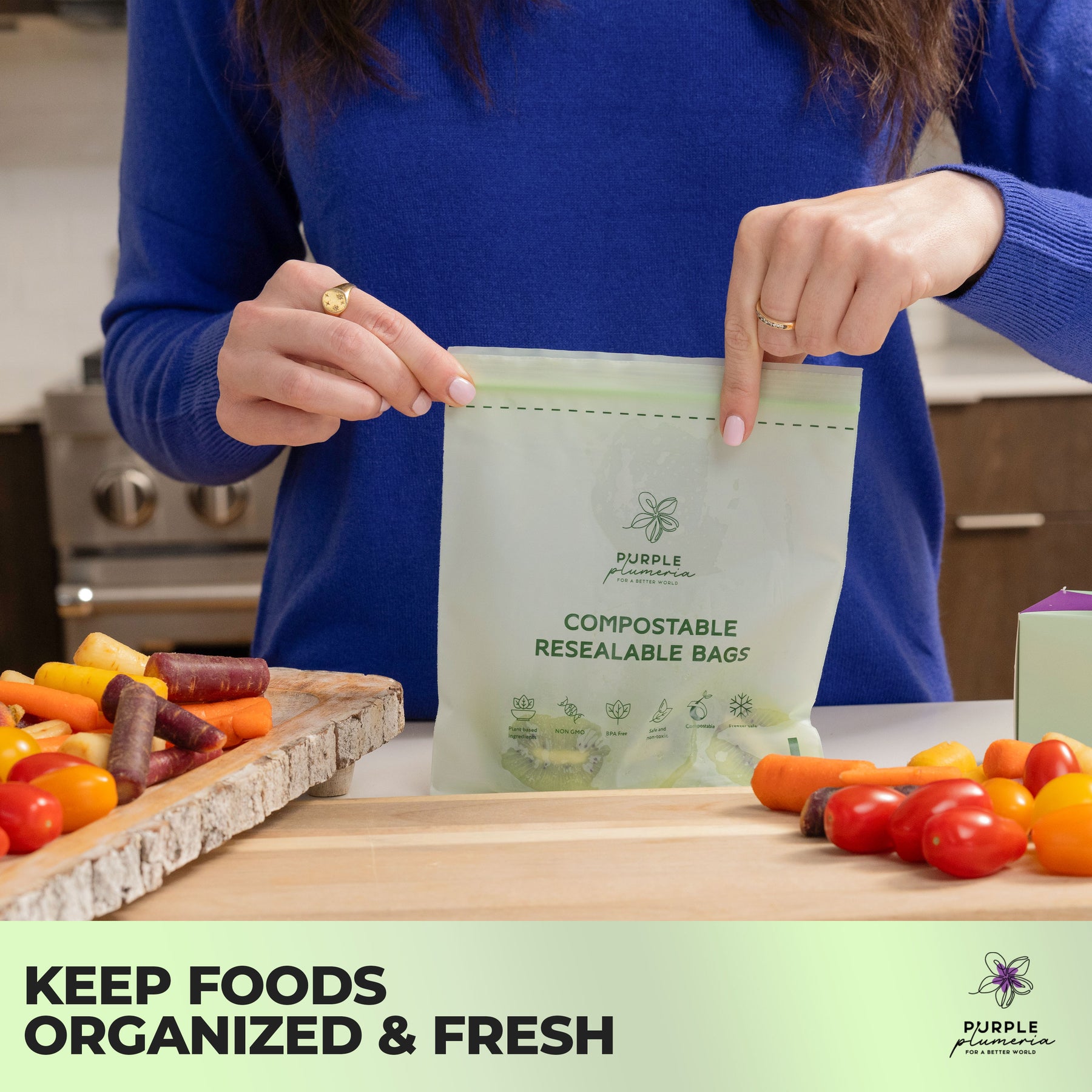 Eco-Friendly Compostable Ziplock Bags | PurplePlumeria