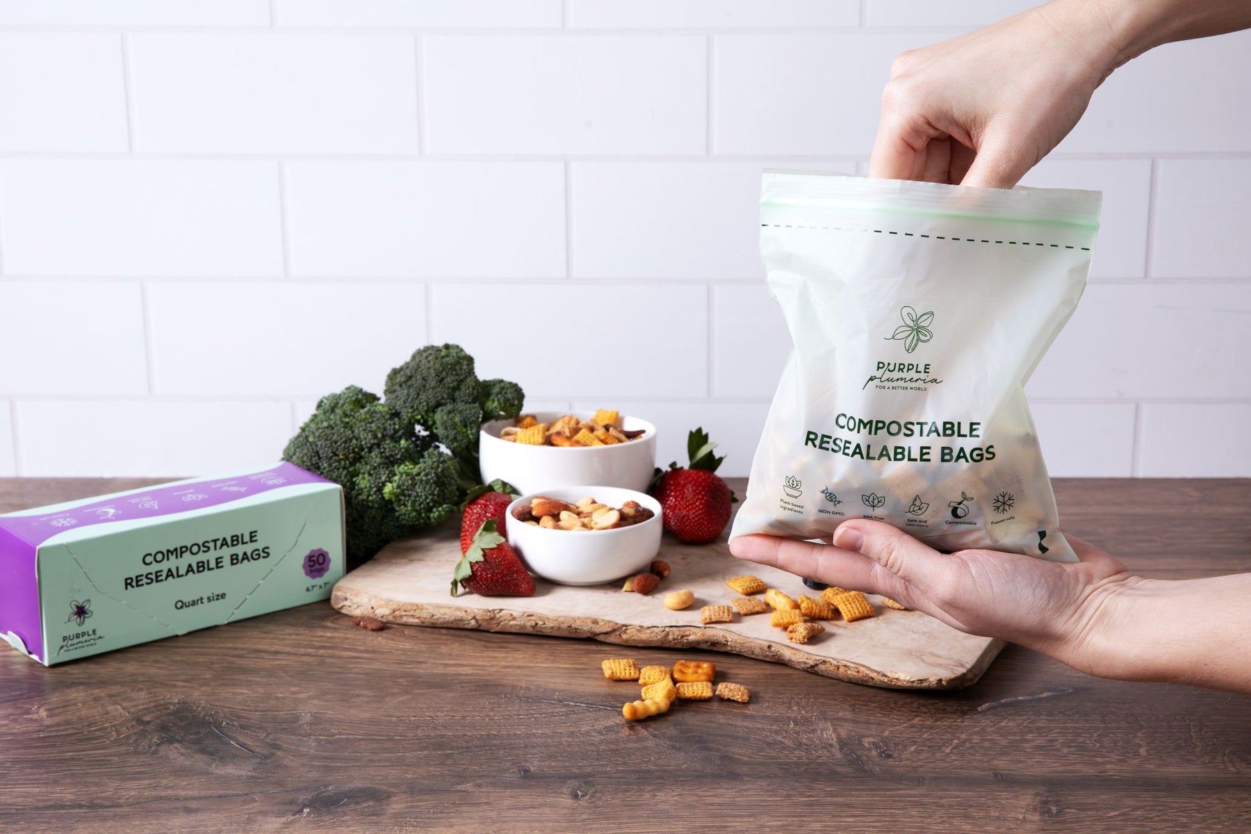 Eco-Friendly Compostable Ziplock Bags | PurplePlumeria