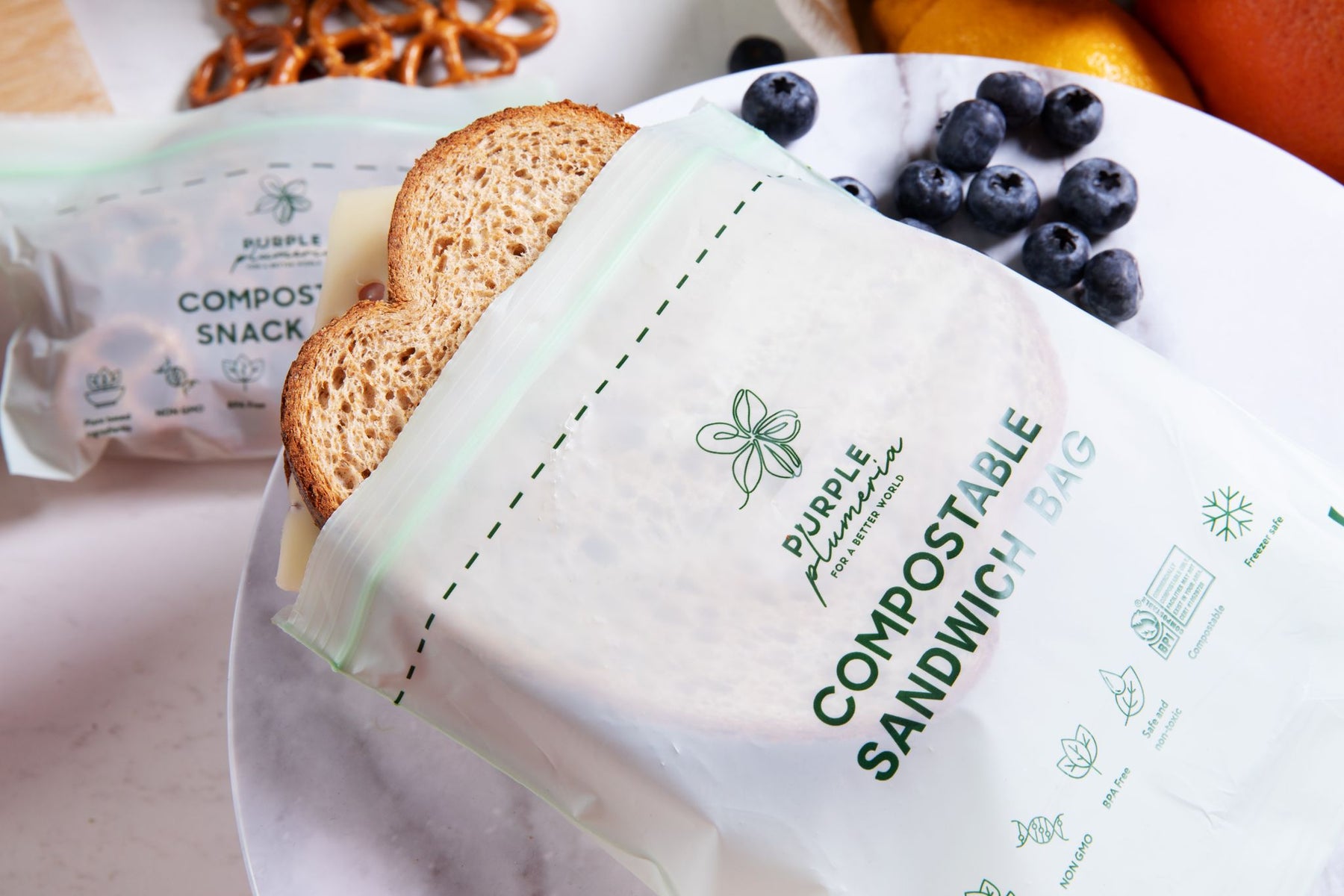 Eco-Friendly Compostable Ziplock Bags | PurplePlumeria