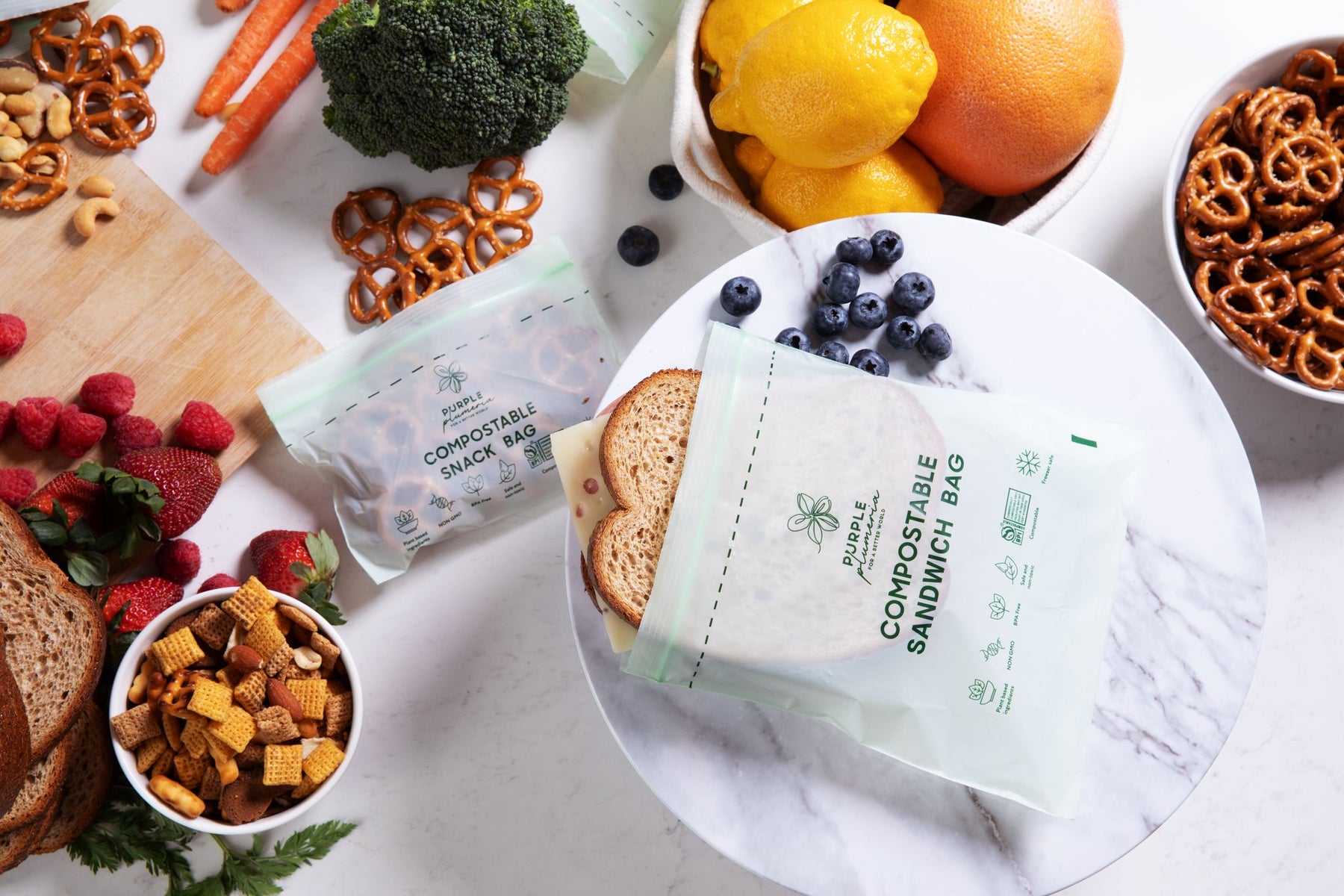 Eco-Friendly Compostable Ziplock Bags | PurplePlumeria