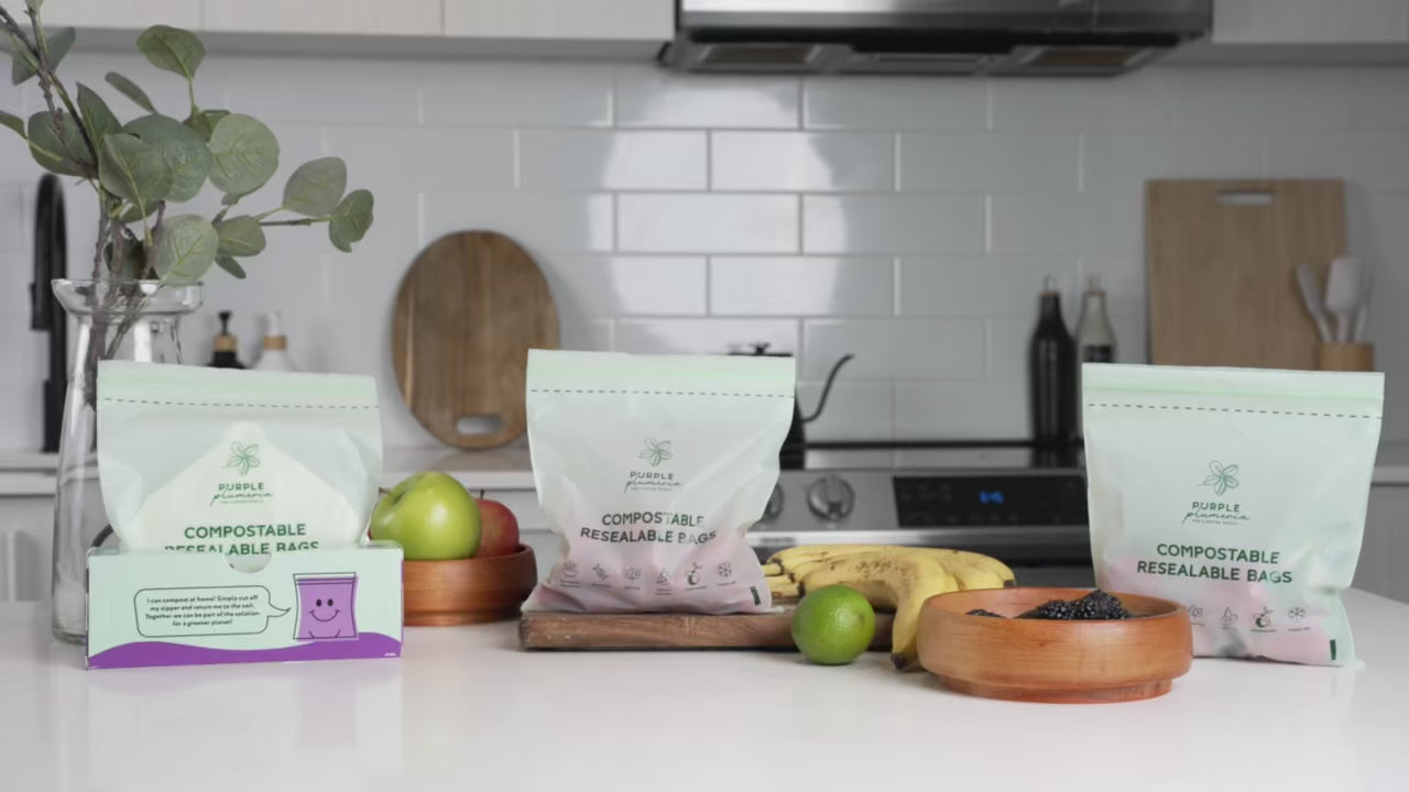 Eco-Friendly Compostable Ziplock Bags | PurplePlumeria